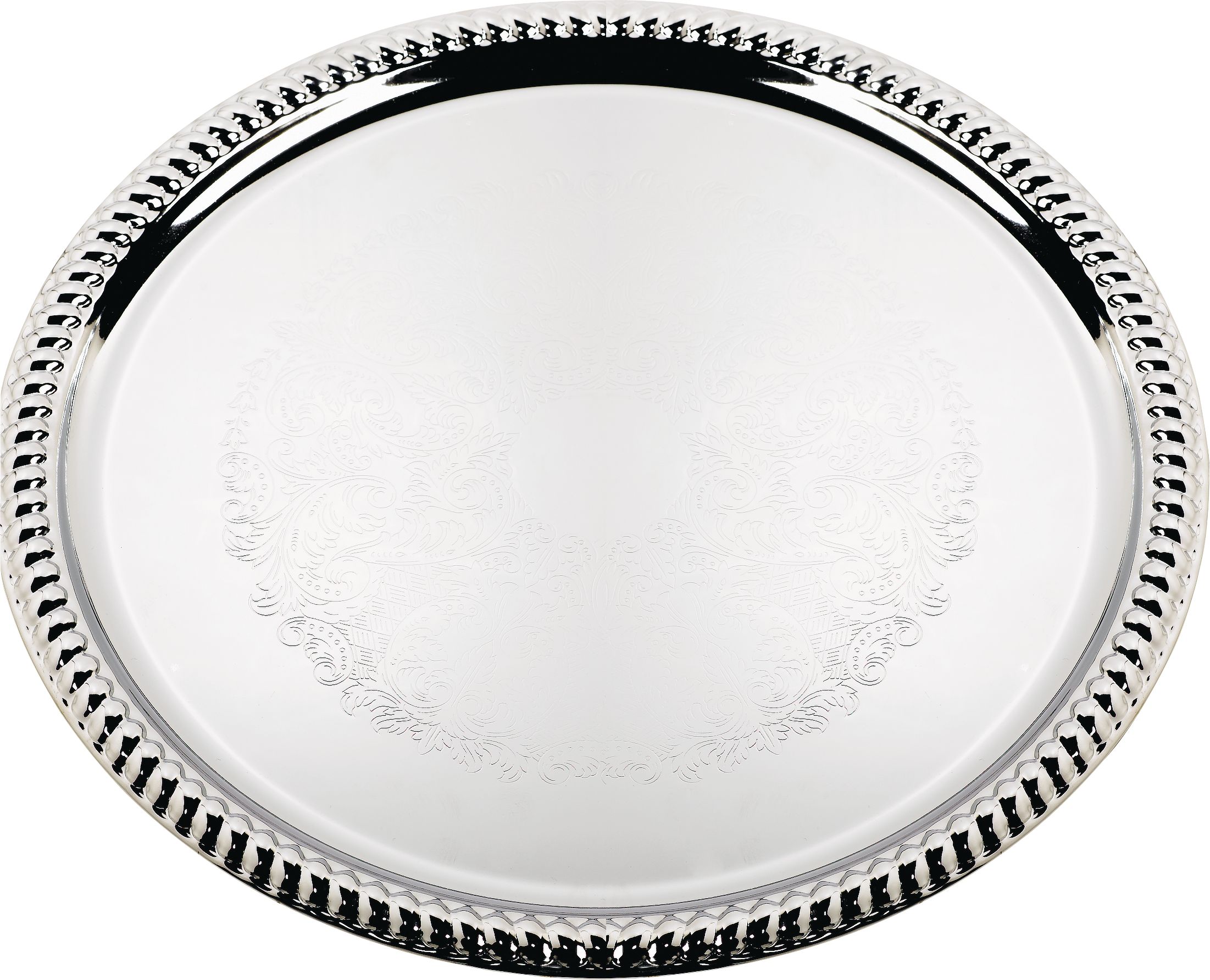 Chrome Braided Edge Platter | Party City