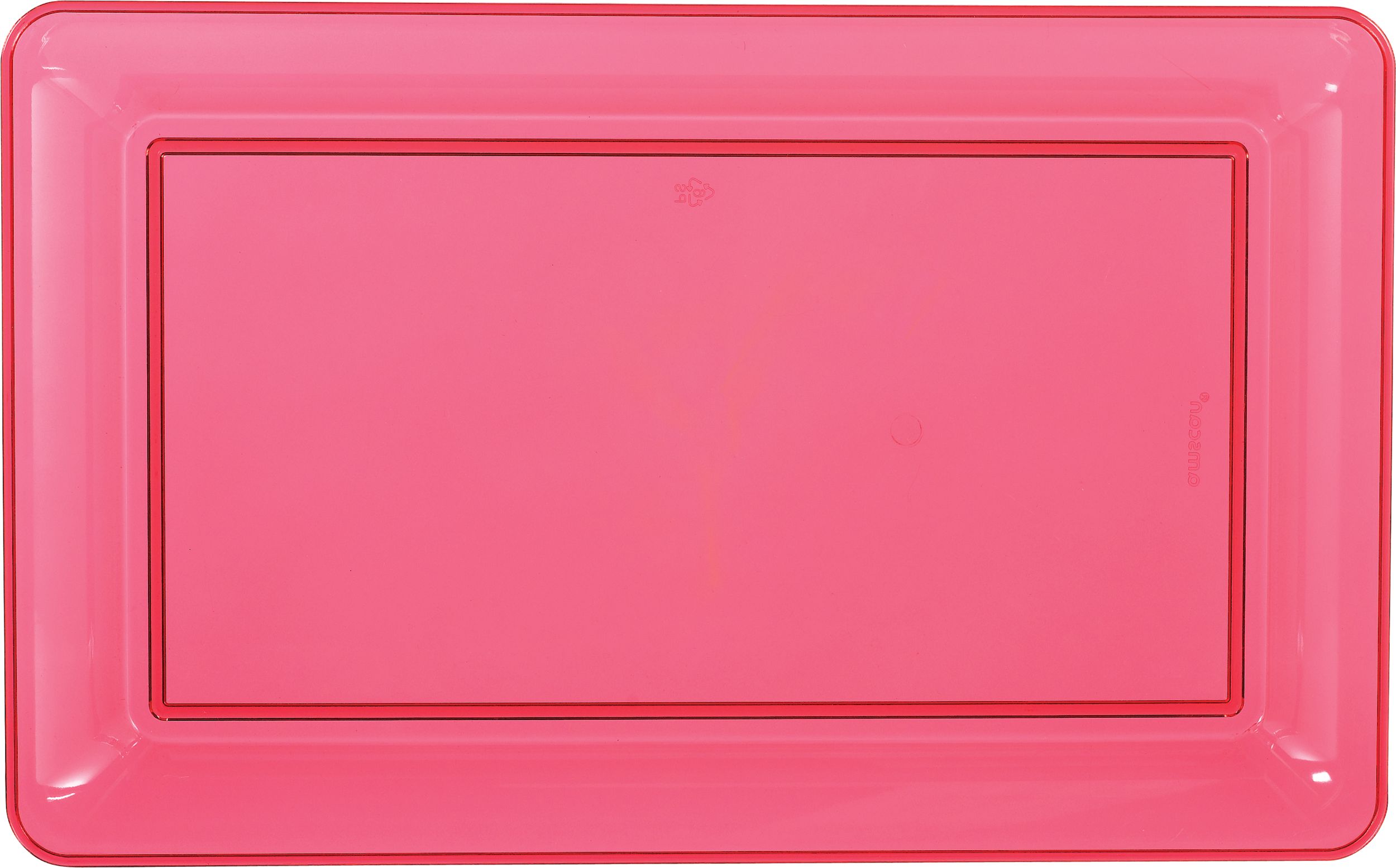 Rectangle Plastic Reusable Serving Platter, Pink, 18-in, for Valentine ...