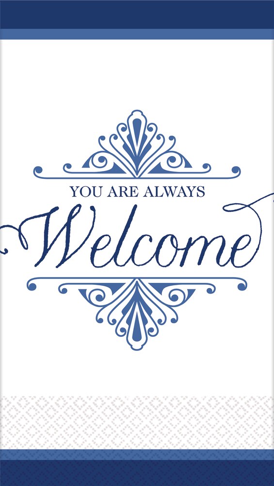 Royal Blue Welcome Guest Towels, 16-pk | Party City