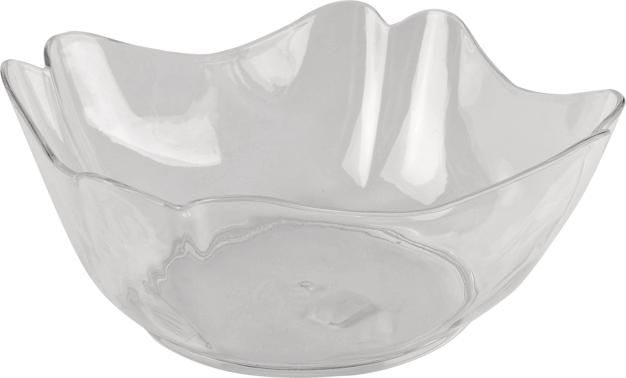 Flower Plastic Reusable Serving Bowl, Clear, 12-in, for Christmas ...