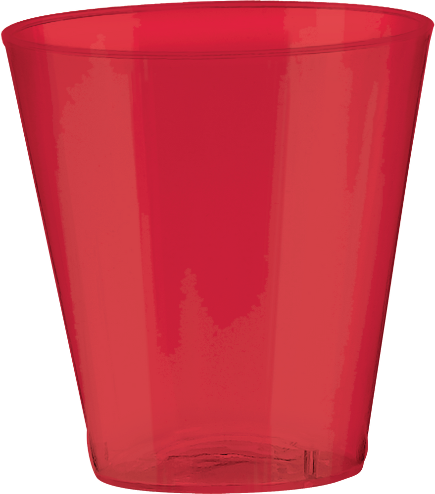 Verres à liqueur en plastique pour grosse fête, rouge, paq. 100 ...