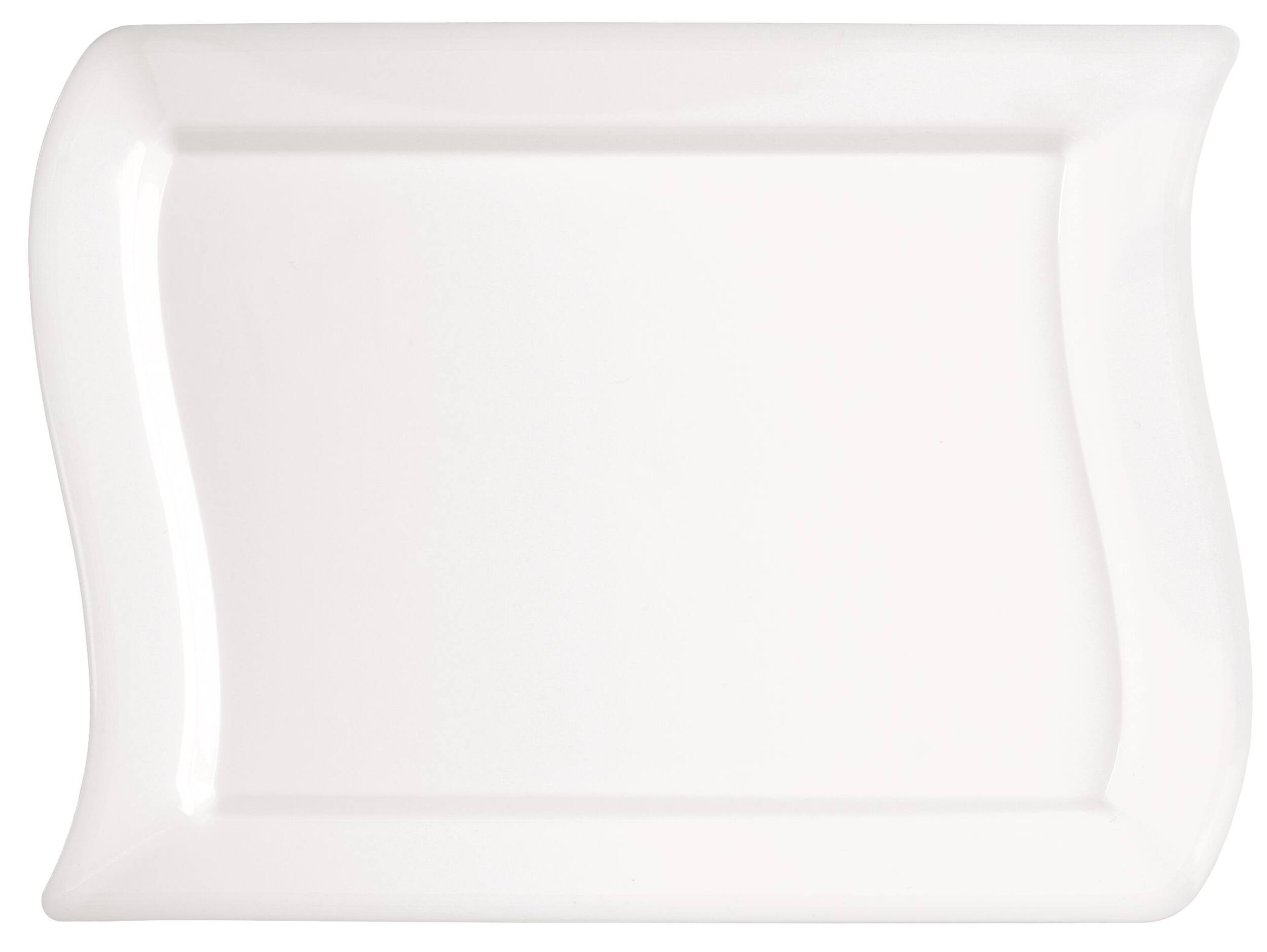 Wavy Premium Plastic Rectangle Lunch Plates, 10-pk | Party City