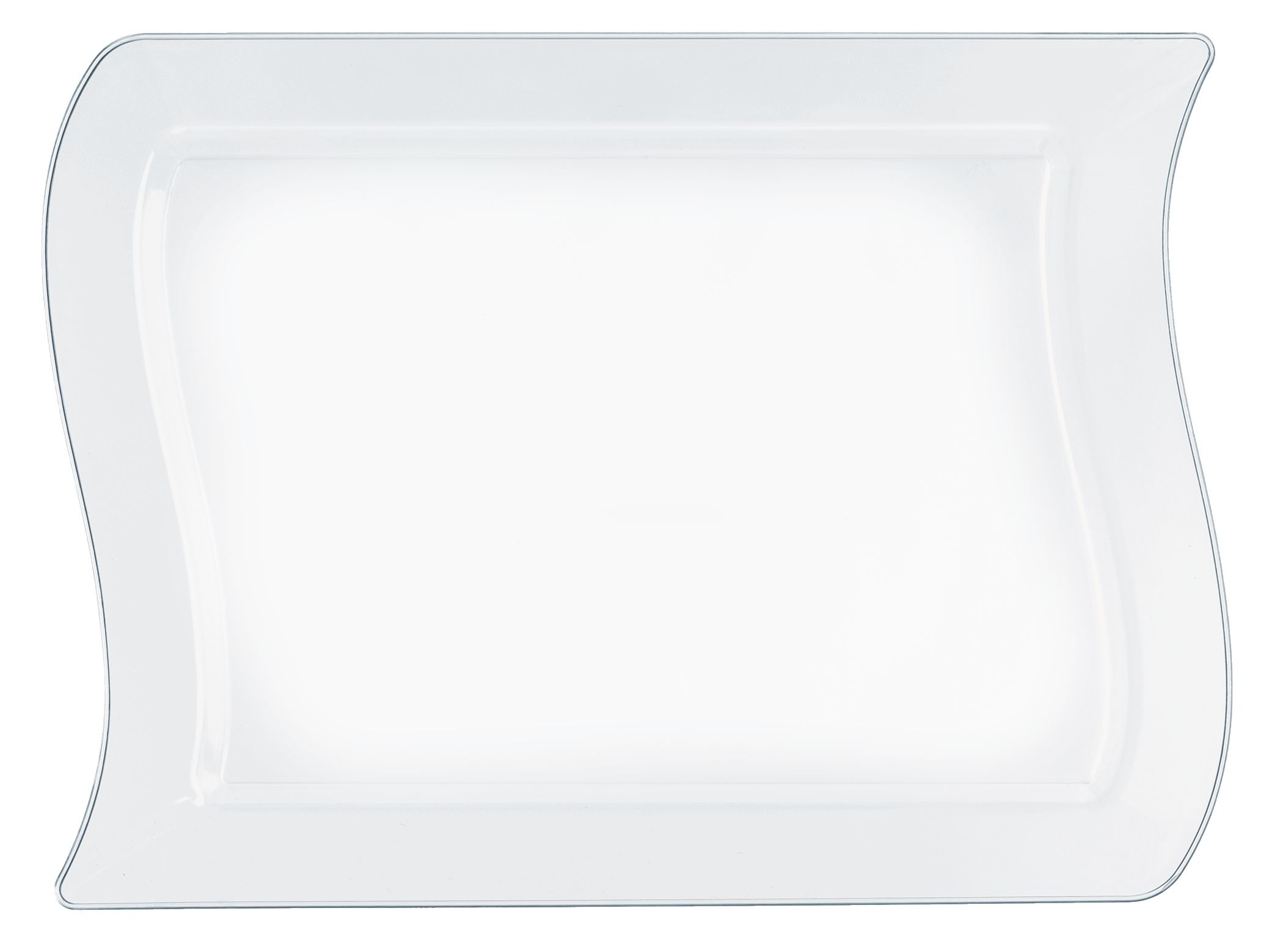 Wavy Premium Plastic Rectangle Lunch Plates, 10-pk | Party City