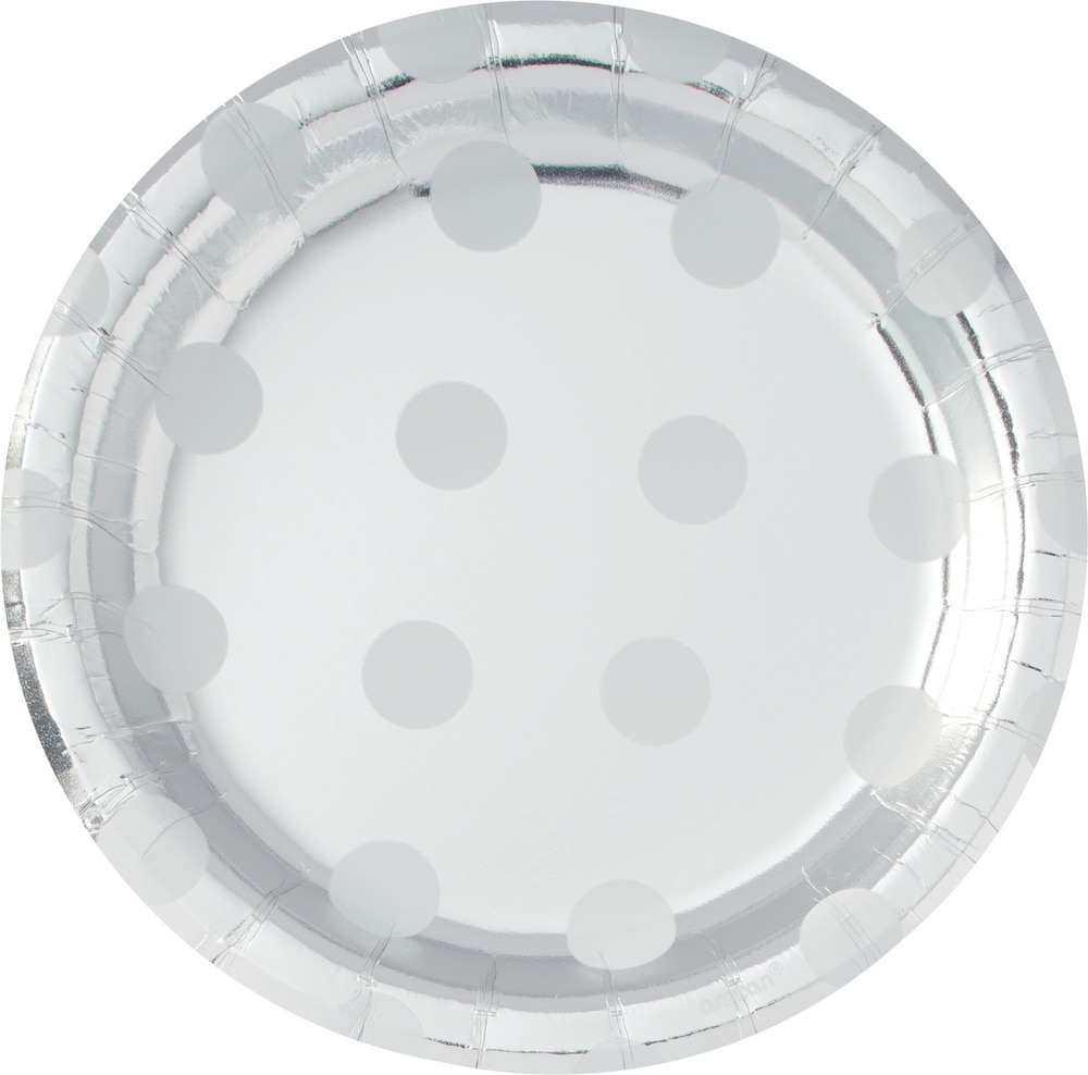 Metallic Polka Dot Dessert Plates, 8-ct | Party City