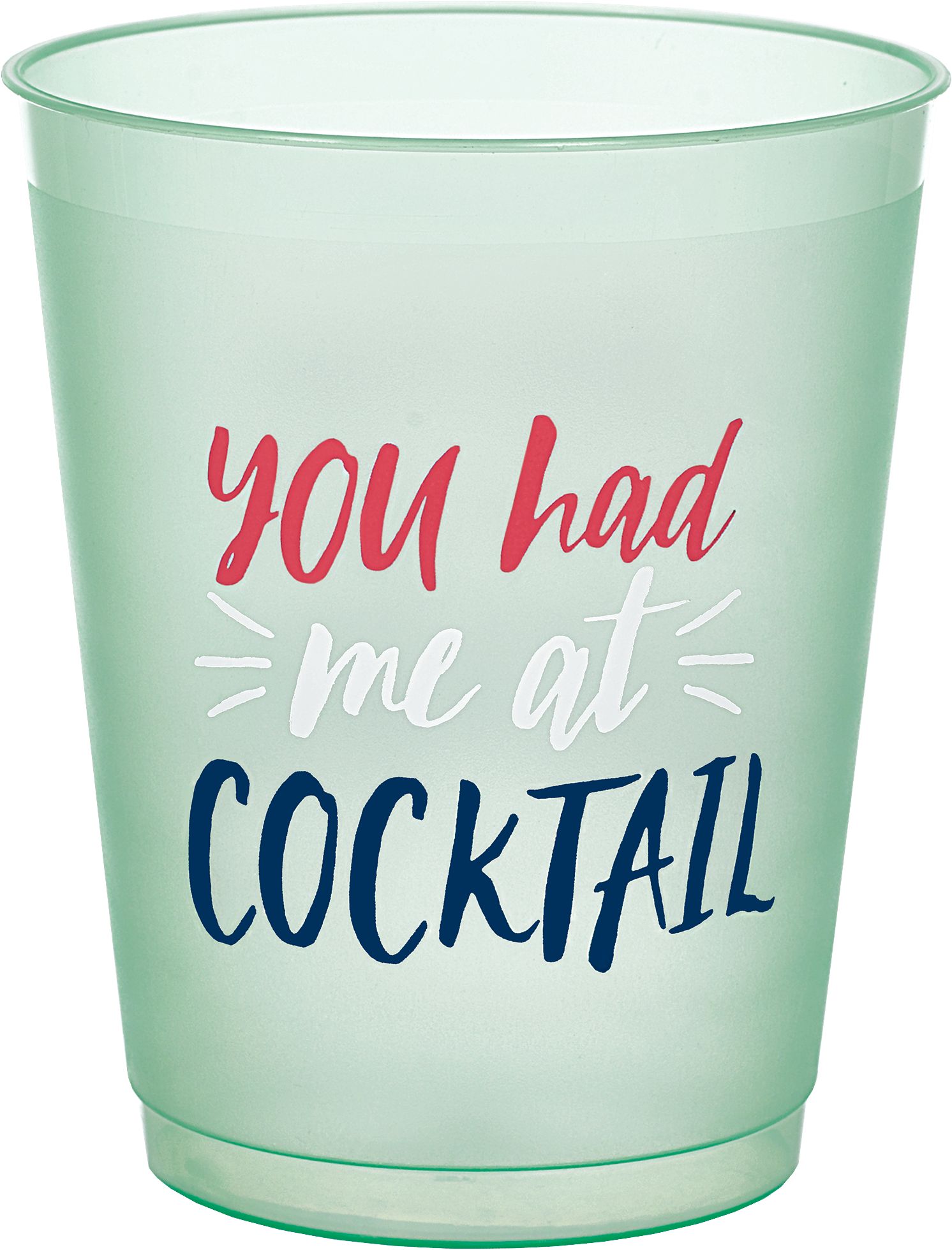 Green You Had Me at Cocktail Frosted Plastic Cups, 18-ct | Party City