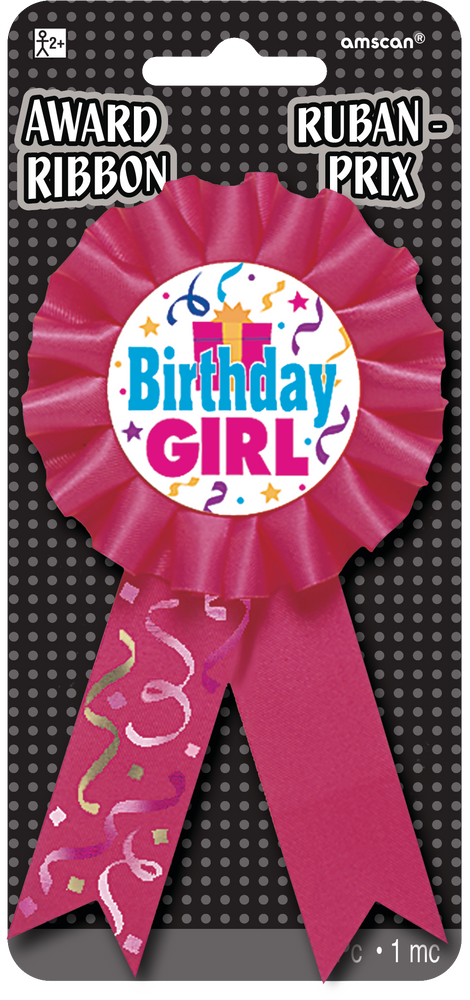 "Birthday Girl" Award Ribbon, Pink, One Size, Wearable Accessory for ...