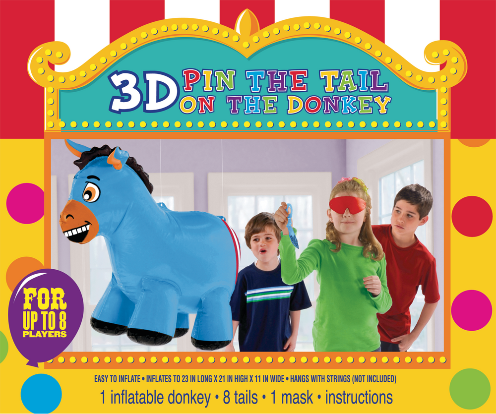 Inflatable Pin the Tail on the Donkey Game | Party City