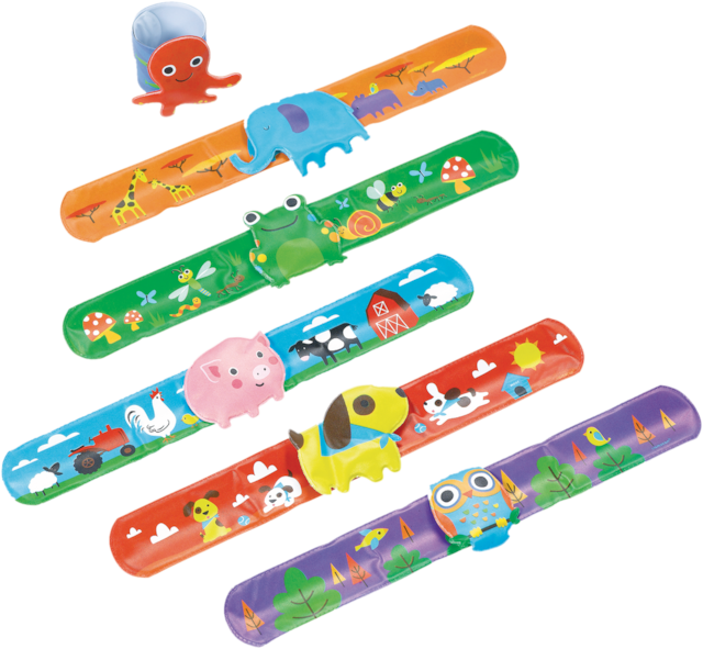 Animal Slap Bracelets, 6-pk | Party City