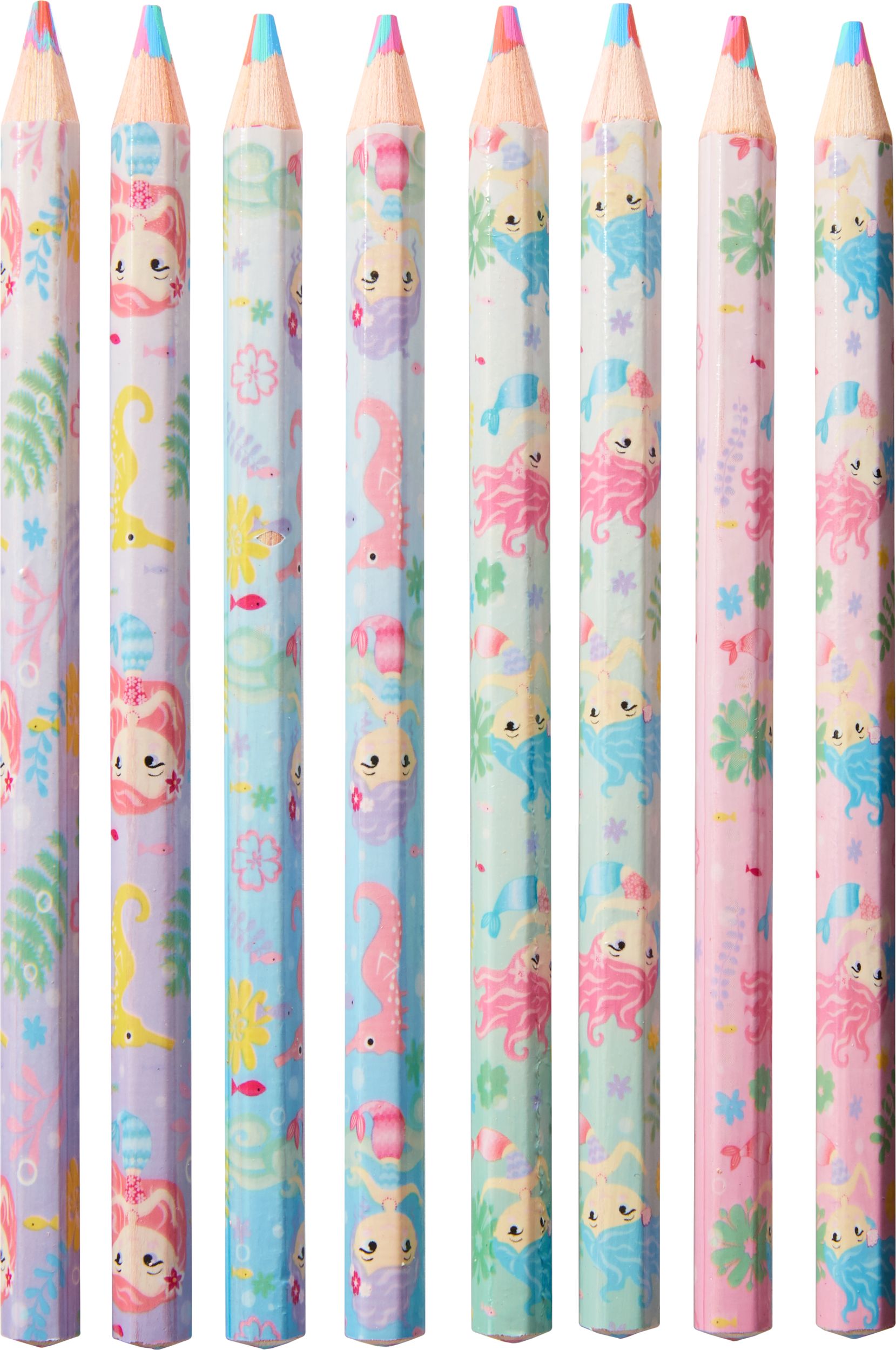Mermaid Multicolour Pencils, 8-pk | Party City