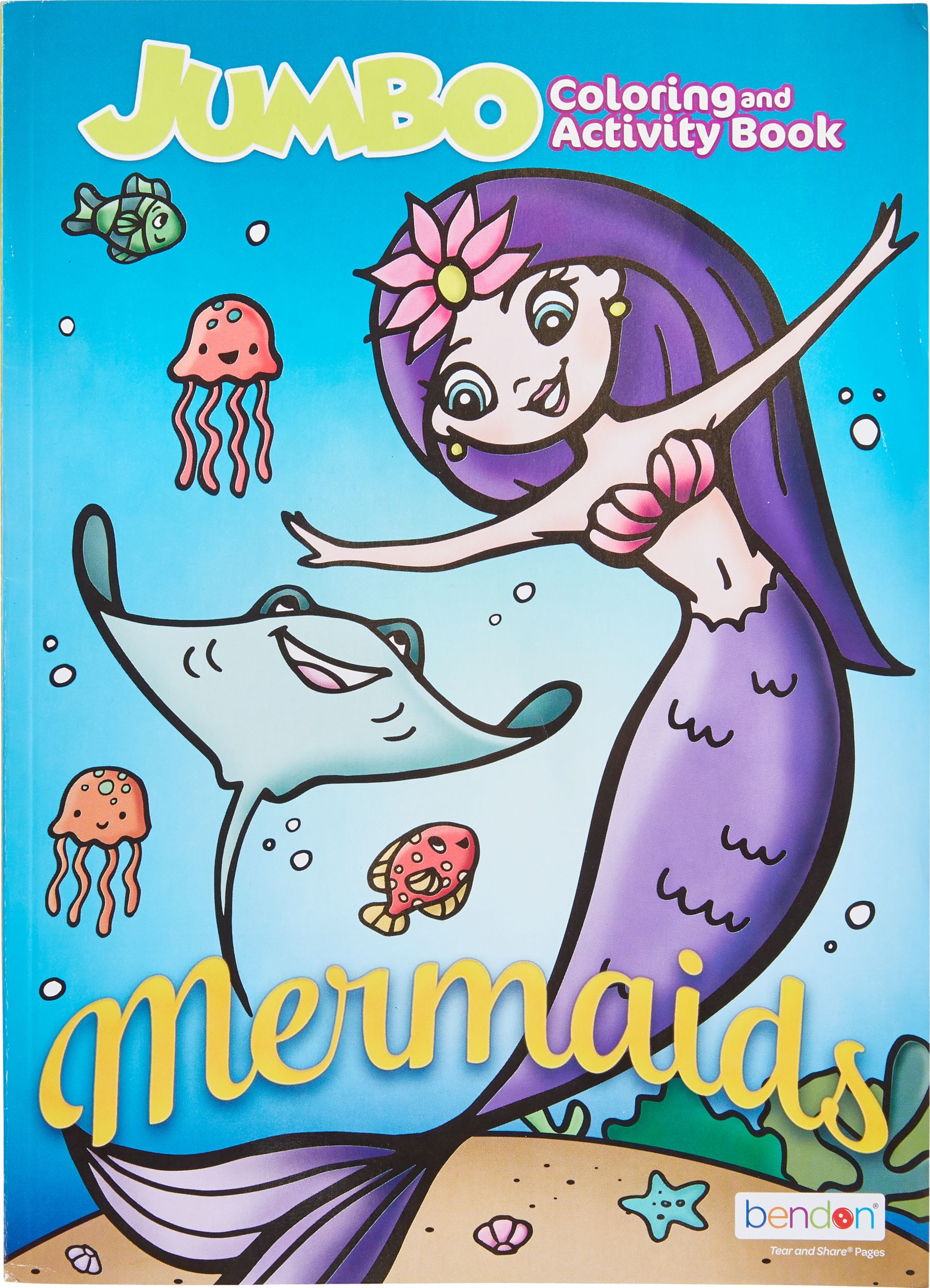 Shimmering Mermaids Colouring & Activity Book, Black/White, 32 Pages ...