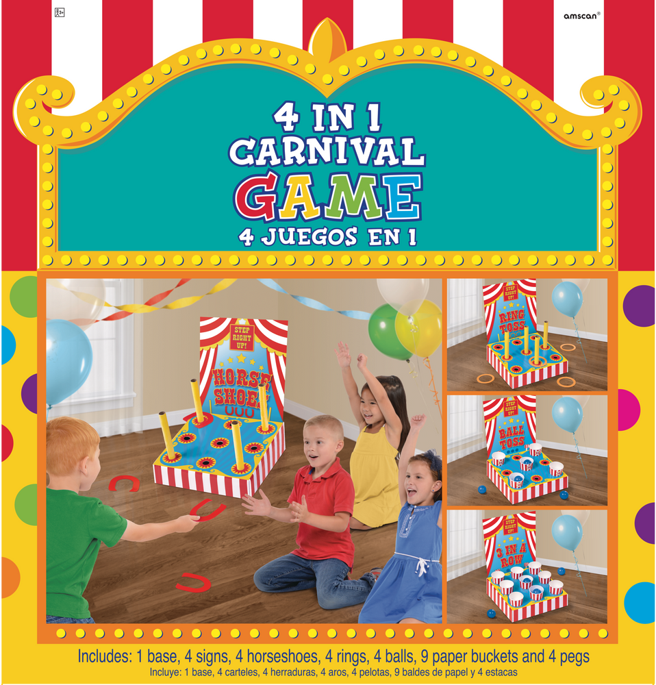 4-in-1 Carnival Games Set, 30-pc | Party City