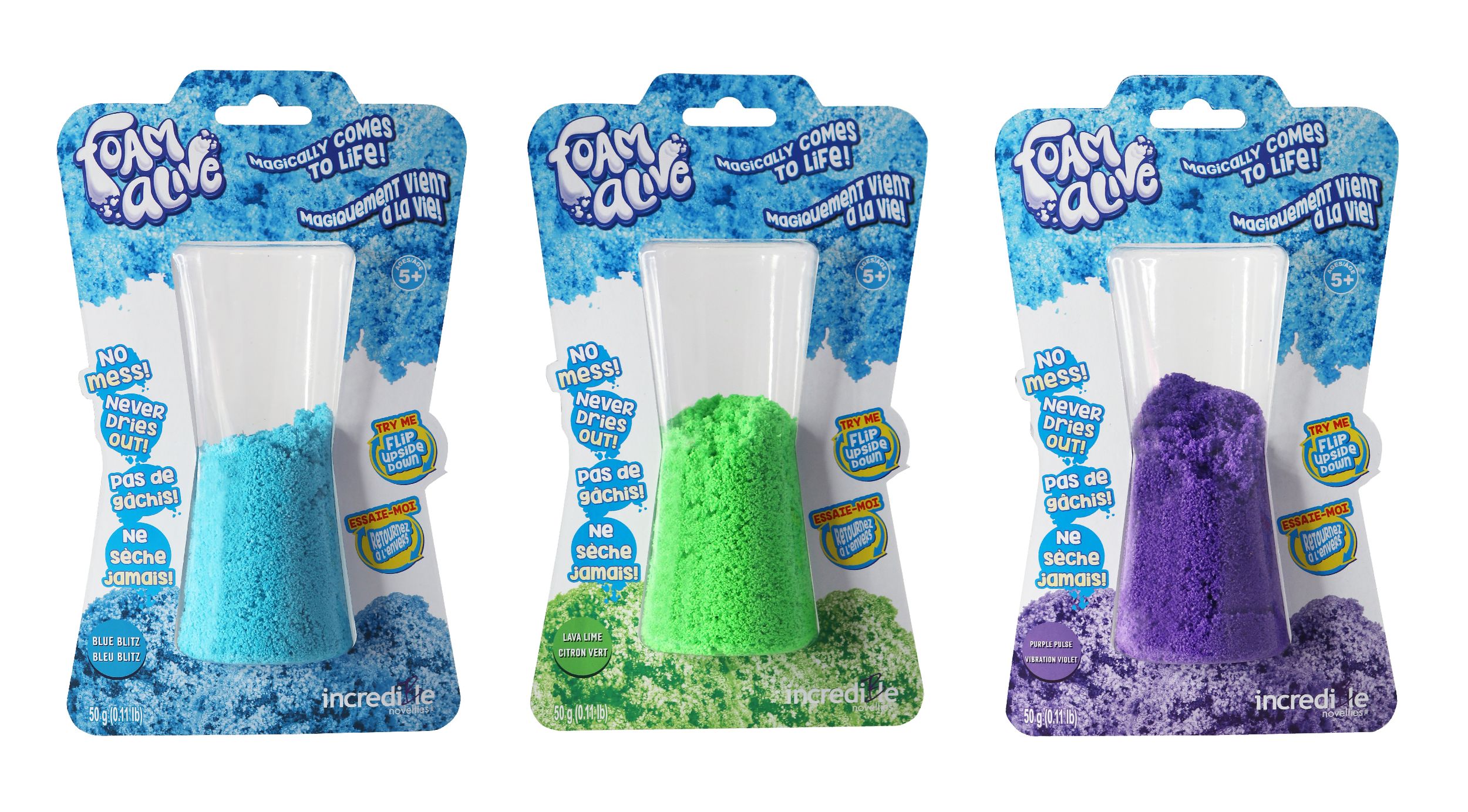 Foam Alive Double Flip Pack, Purple/Green/Blue, Ages 5+, for Arts ...