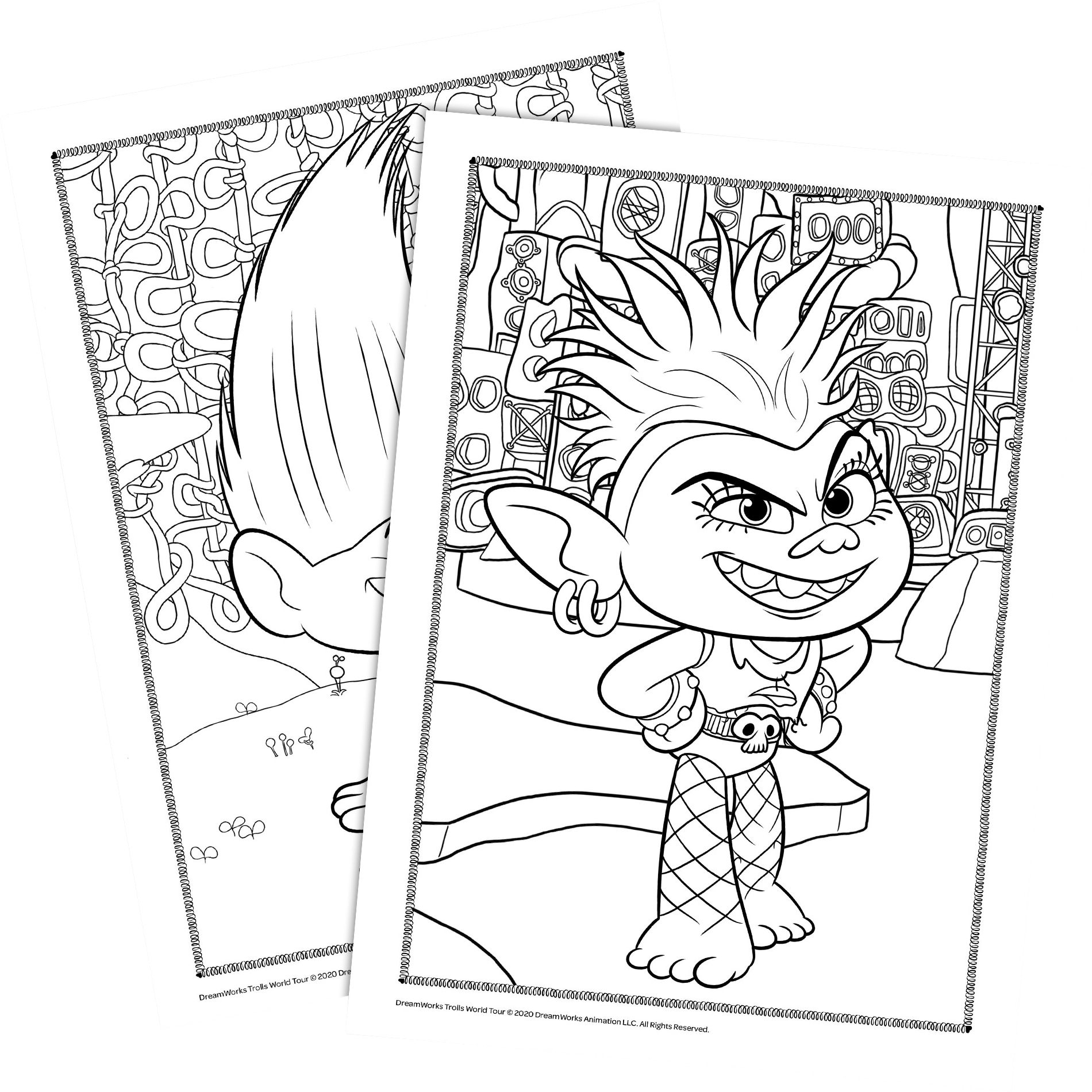 dreamworks trolls coloring pages