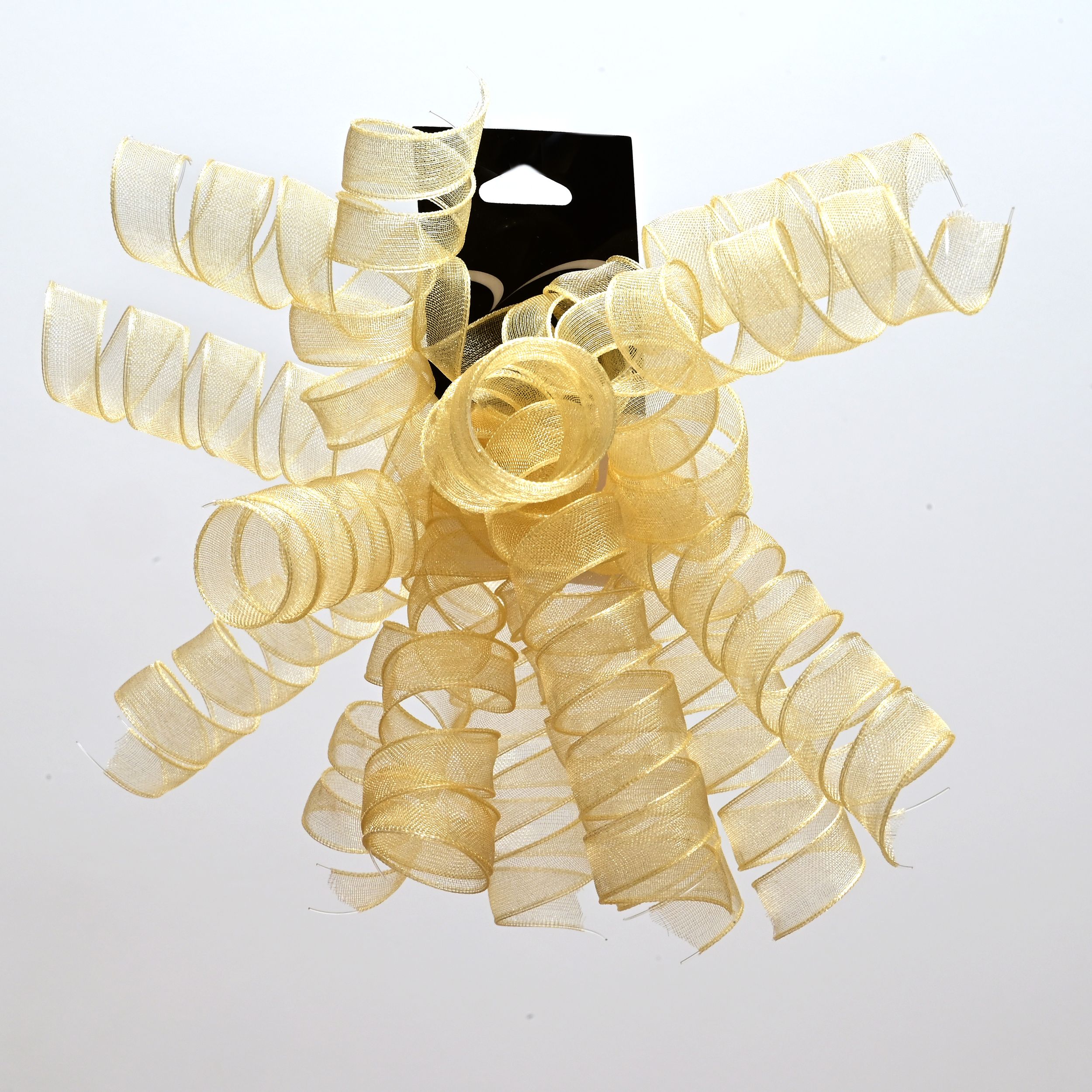 Gift Wrapping Material Fabric Swirl Spiral Curly Bow, Gold, 3-in, for ...
