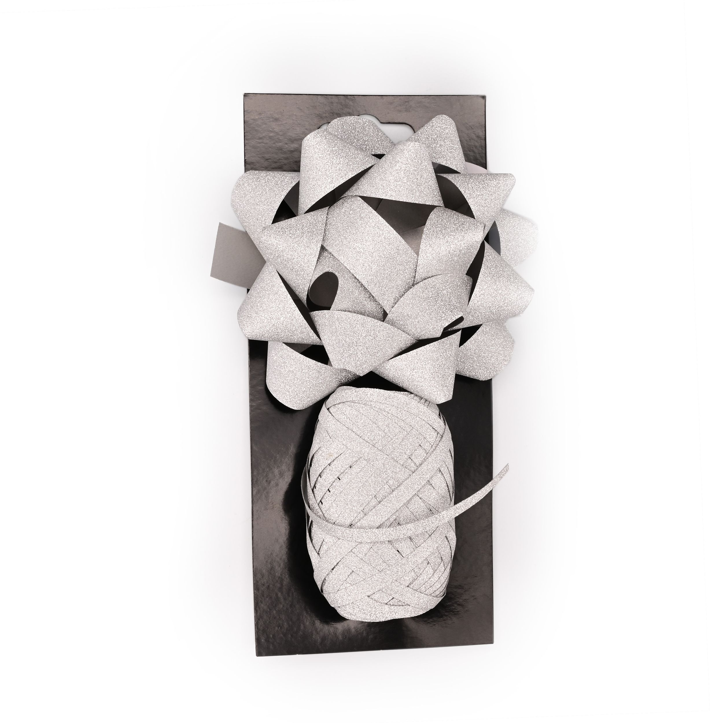 Gift Wrapping Bow & Ribbon Set, Silver, 4-in, for Graduation/Birthday ...
