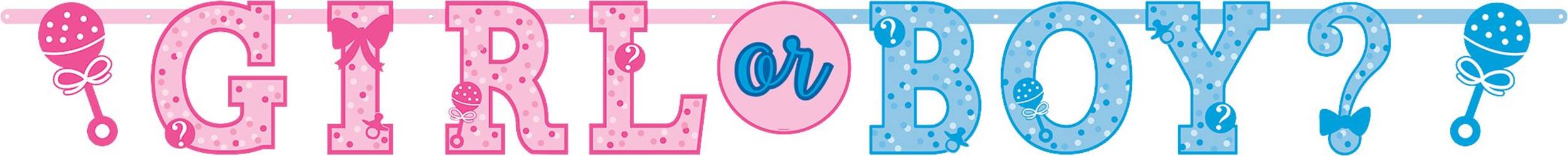 Banderoles de lettres garçon ou fille, paq. 2 | Party City