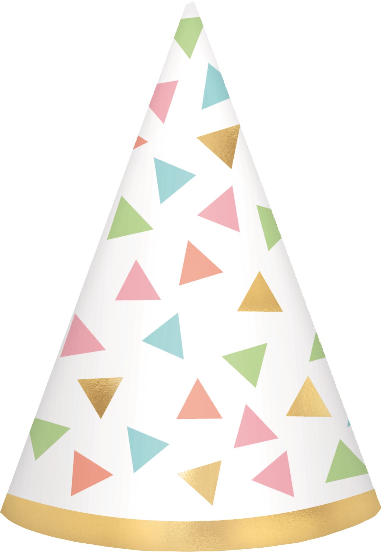 Mini Party Hats for Birthday/Bridal Shower/Baby Shower, Pastel & Gold ...