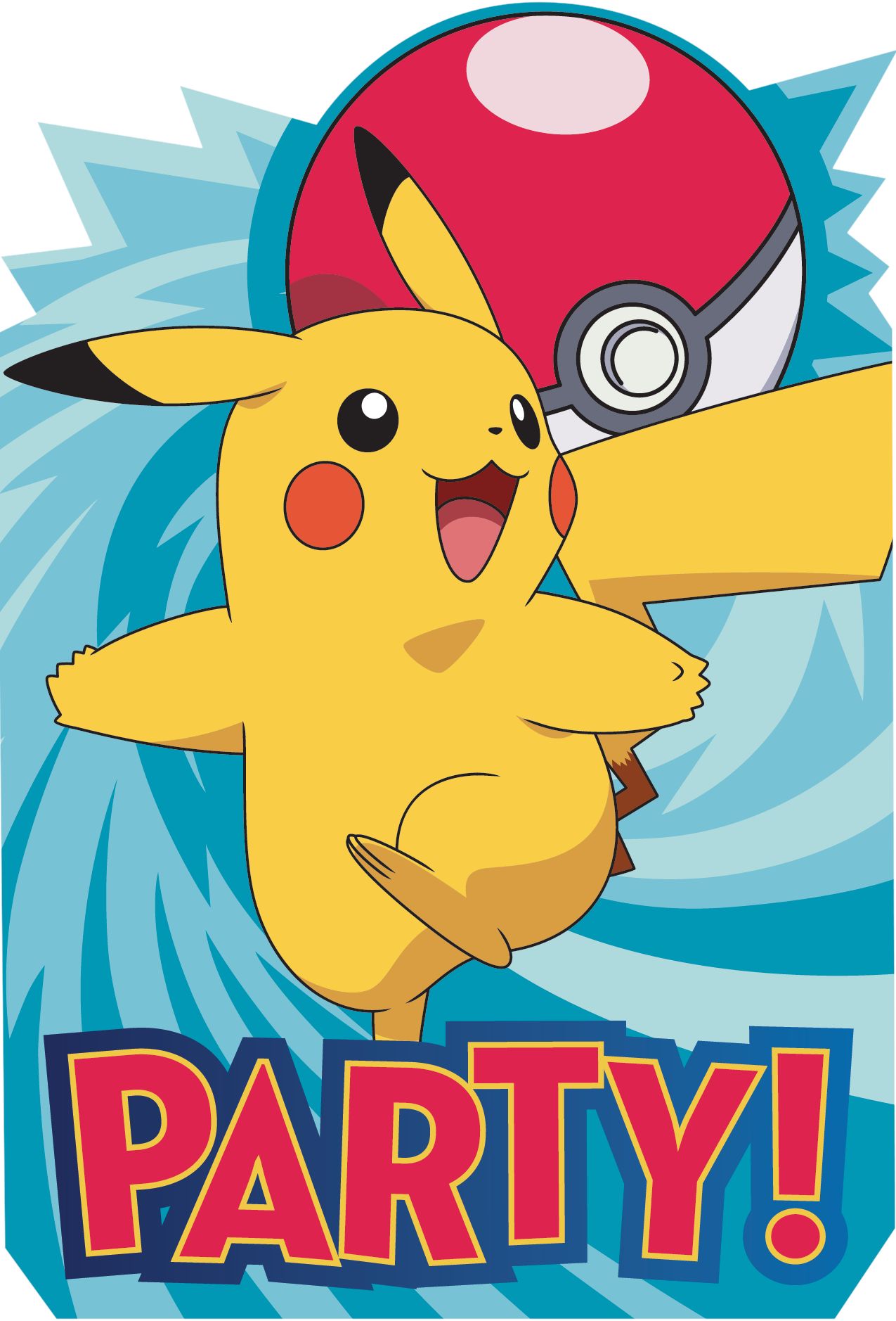 Pokemon Party Invitations featuring Pikachu, 8-pk | Canadian Tire