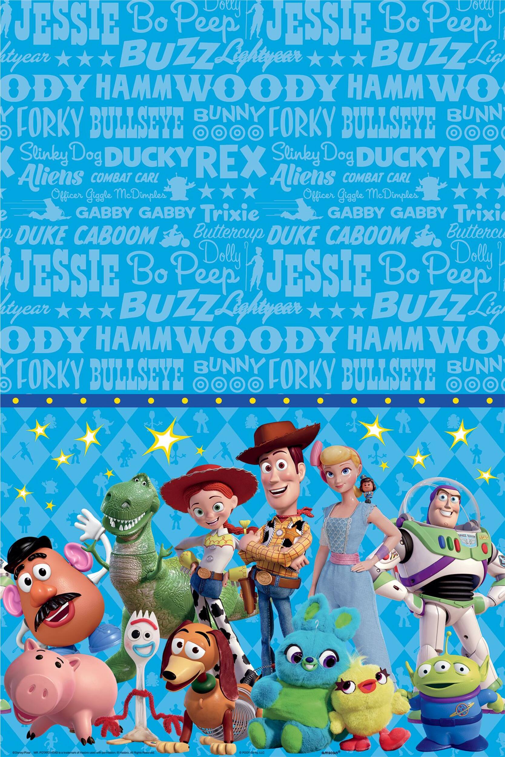 Disney Pixar Toy Story Rectangle Plastic Reusable Table Cover, Blue ...