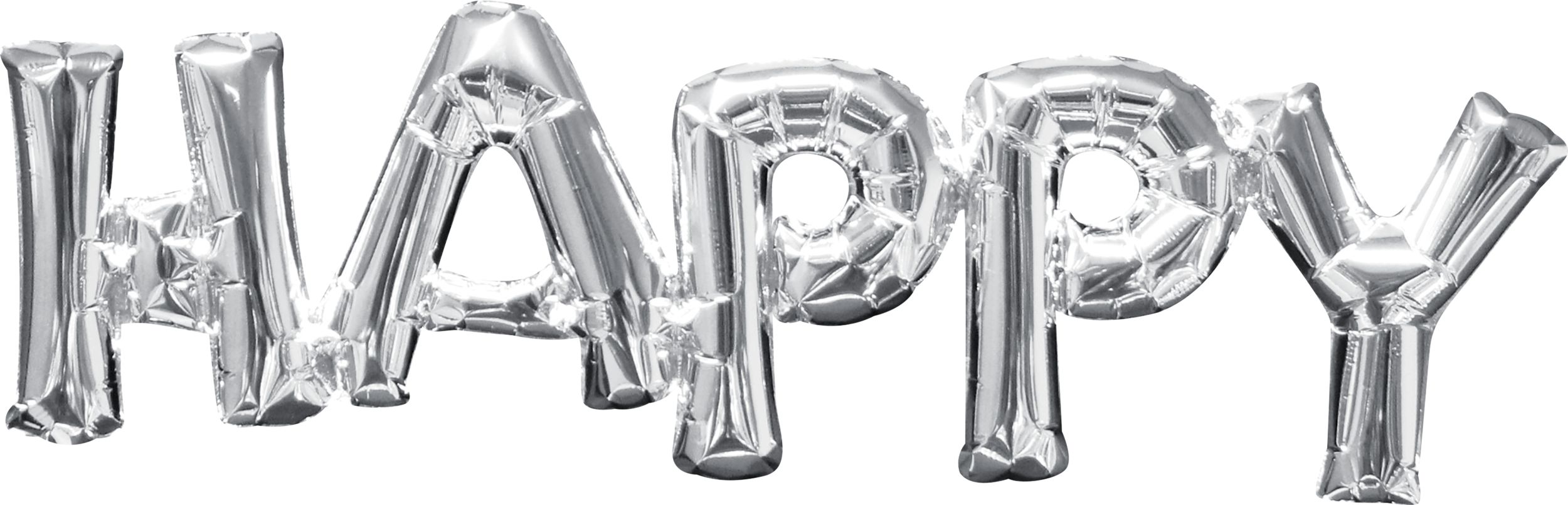 "Happy" Letters Satin Foil Balloon, Assorted Colours, 33x9-in, Air ...