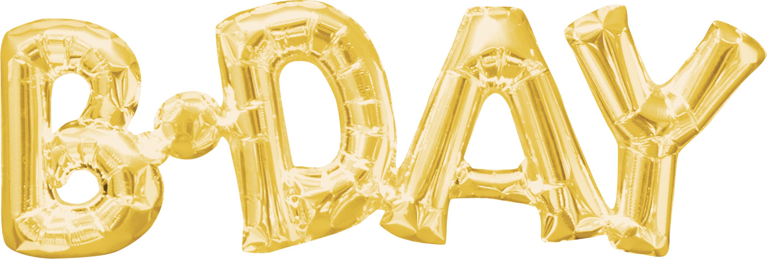 "B-Day" Letters Satin Foil Balloon, Assorted Colours, 26x9-in, Air ...