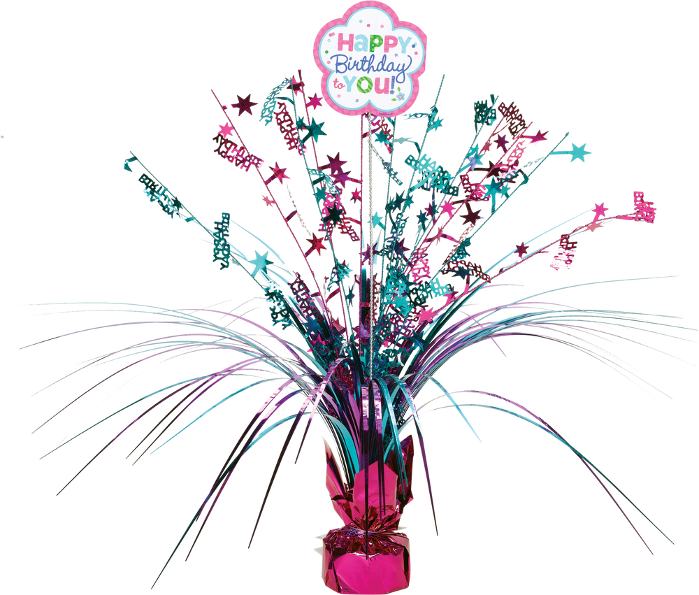 Pastel Birthday Spray Centerpiece | Party City