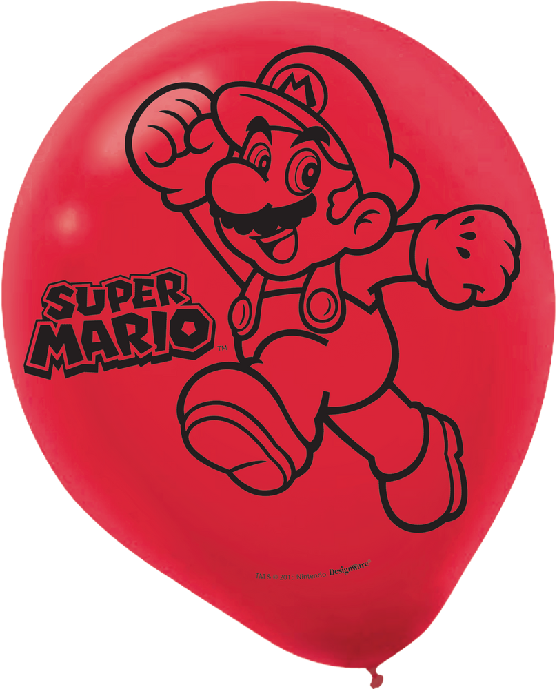 Super Mario Balloons, Red/Blue, 6-pk | Canadian Tire