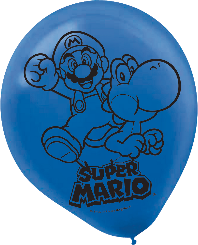 Super Mario Balloons, Red/Blue, 6-pk | Canadian Tire
