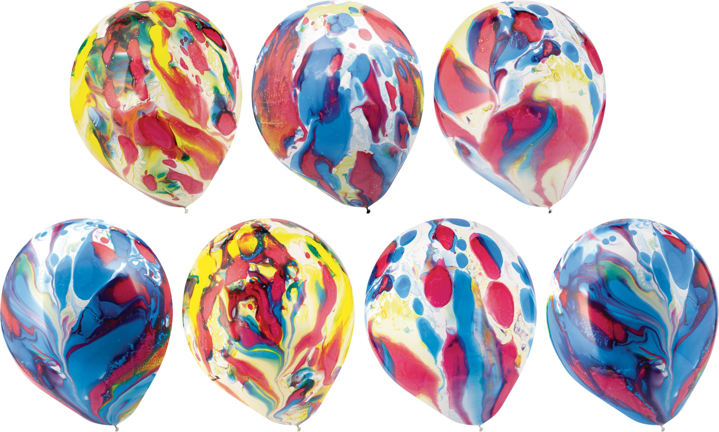 Rainbow Marble Balloons, 72-pk | Party City