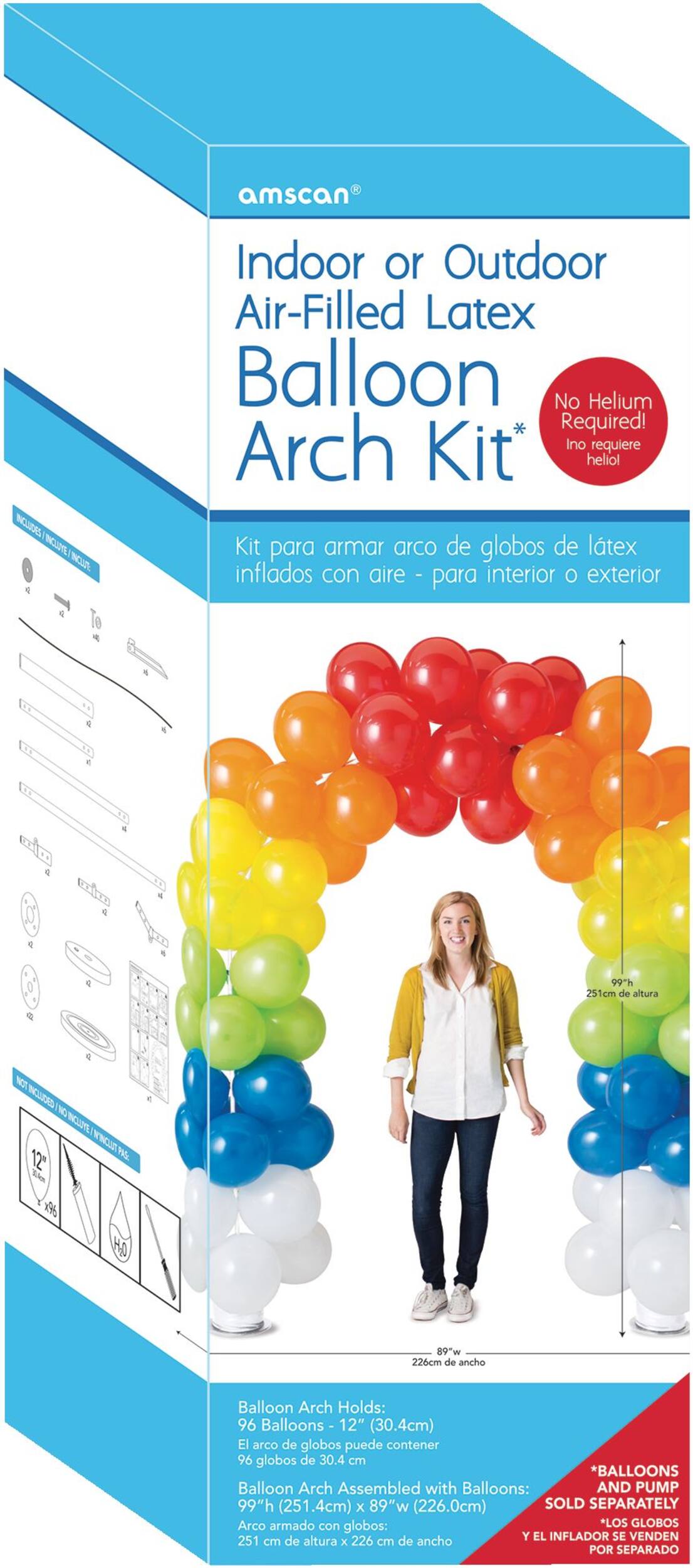 Balloon Arch Kit Stand, Clear, 8-ft, for Birthday/New Year's Eve ...