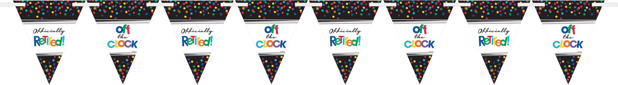 "Off The Clock" Pennant Hanging Garland Banner Decoration, Multi ...
