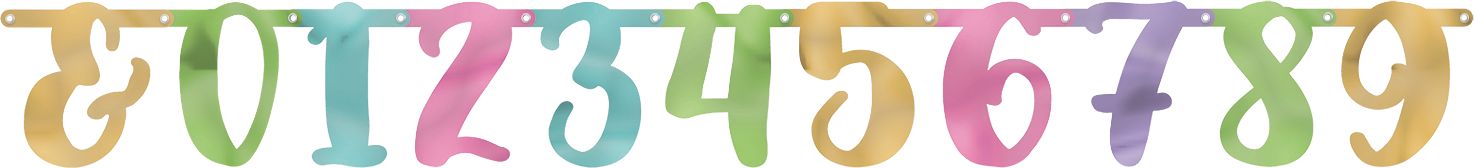 Metallic Pastel Letter Banner Kit, 140-pcs | Party City