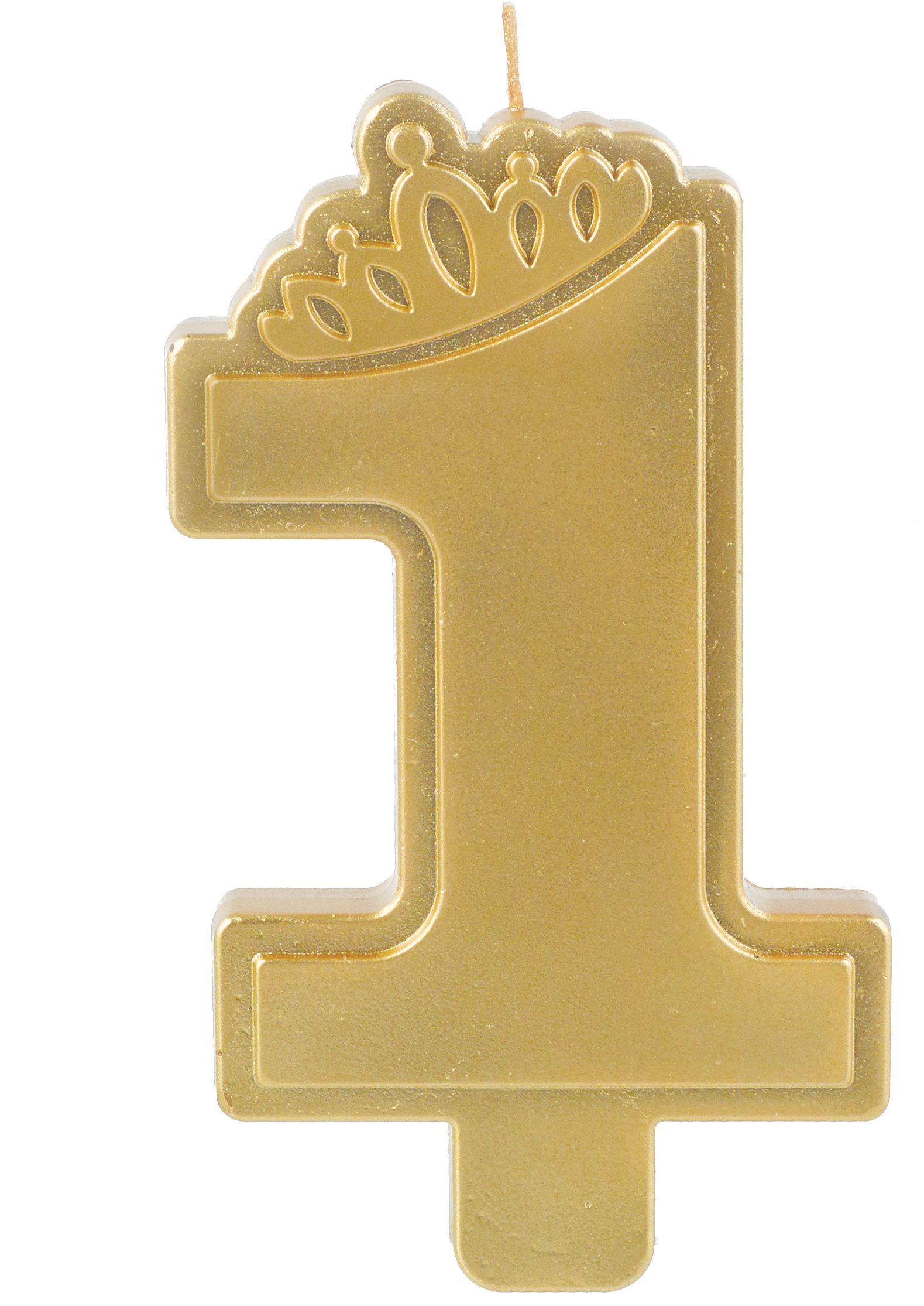 Disney Princess Once Upon A Time "1" Number Metallic Wax Candle, Gold ...