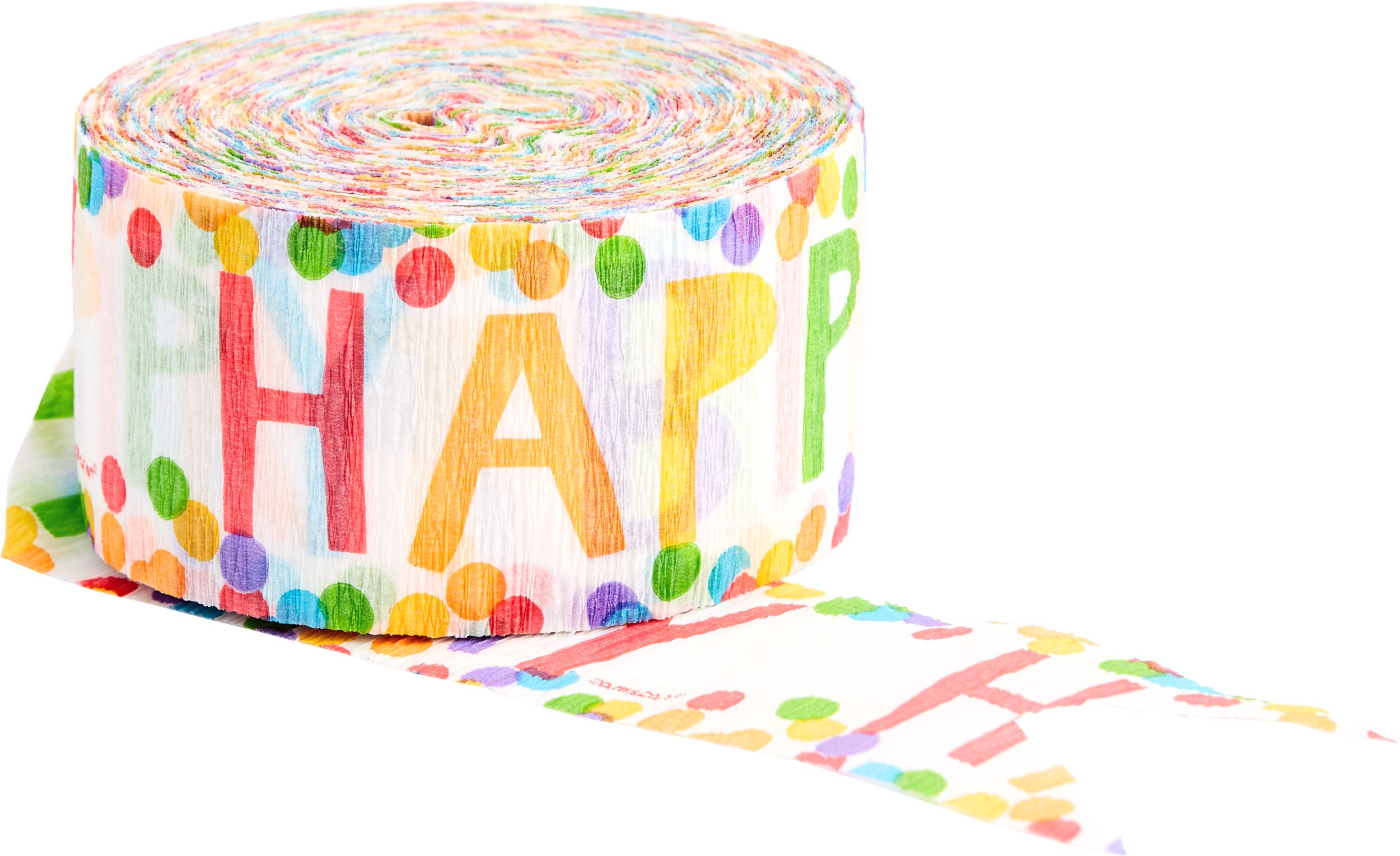 "Happy Birthday" Hanging Crepe Paper Streamer Decoration, Multi ...