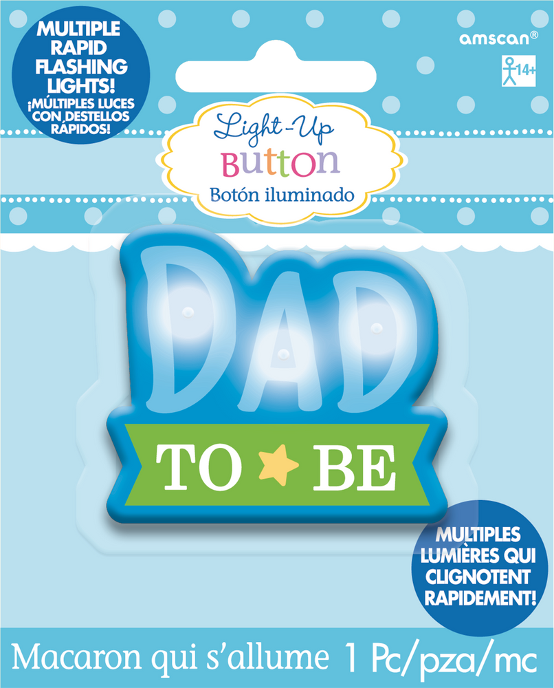 Light-Up Dad-to-Be Button | Party City