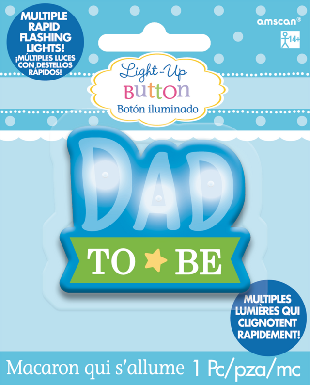 Light-Up Dad-to-Be Button | Party City