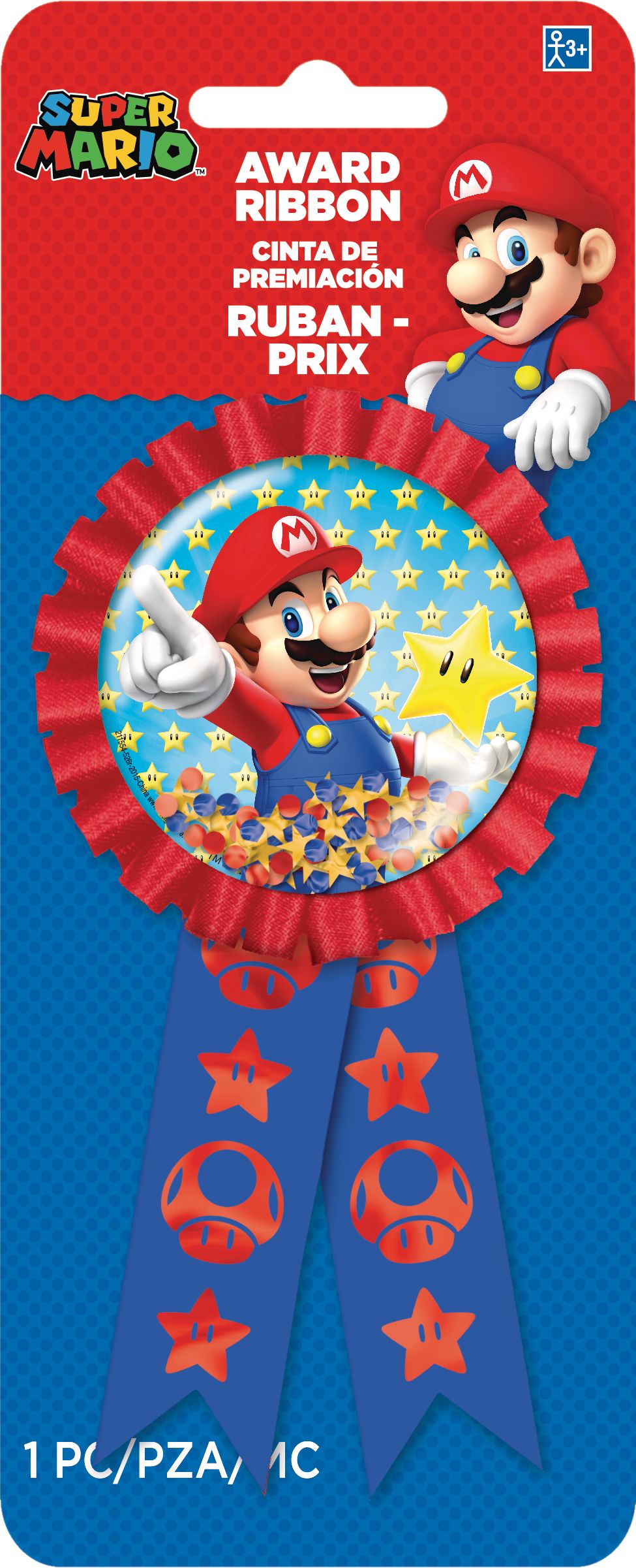Super Mario Birthday Party Award Ribbon | Party City