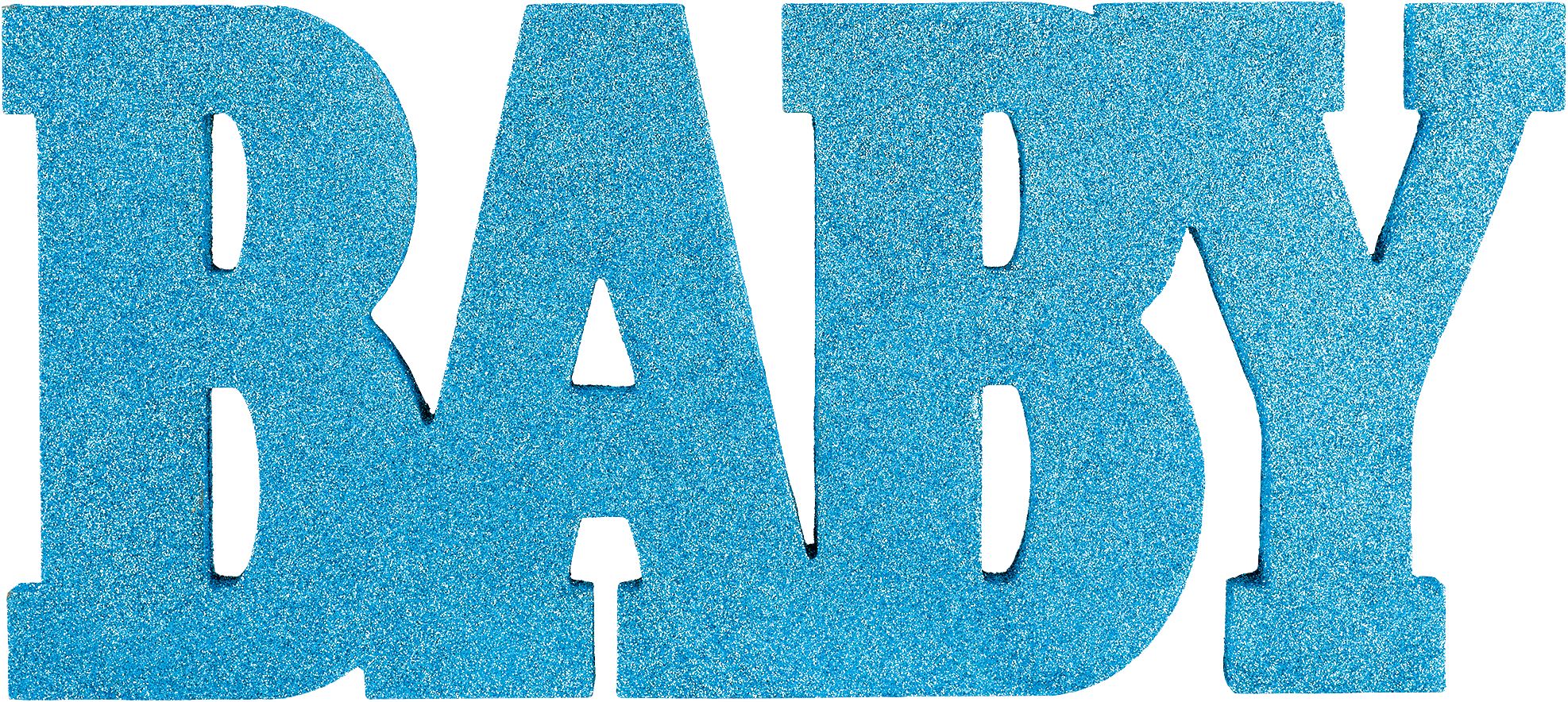 "Baby" Standing Block Sign Table Centerpiece Decoration, Blue, 18-in ...