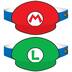 Nintendo Super Mario Bros Mario & Luigi Headband Hats, Red/Green, One ...