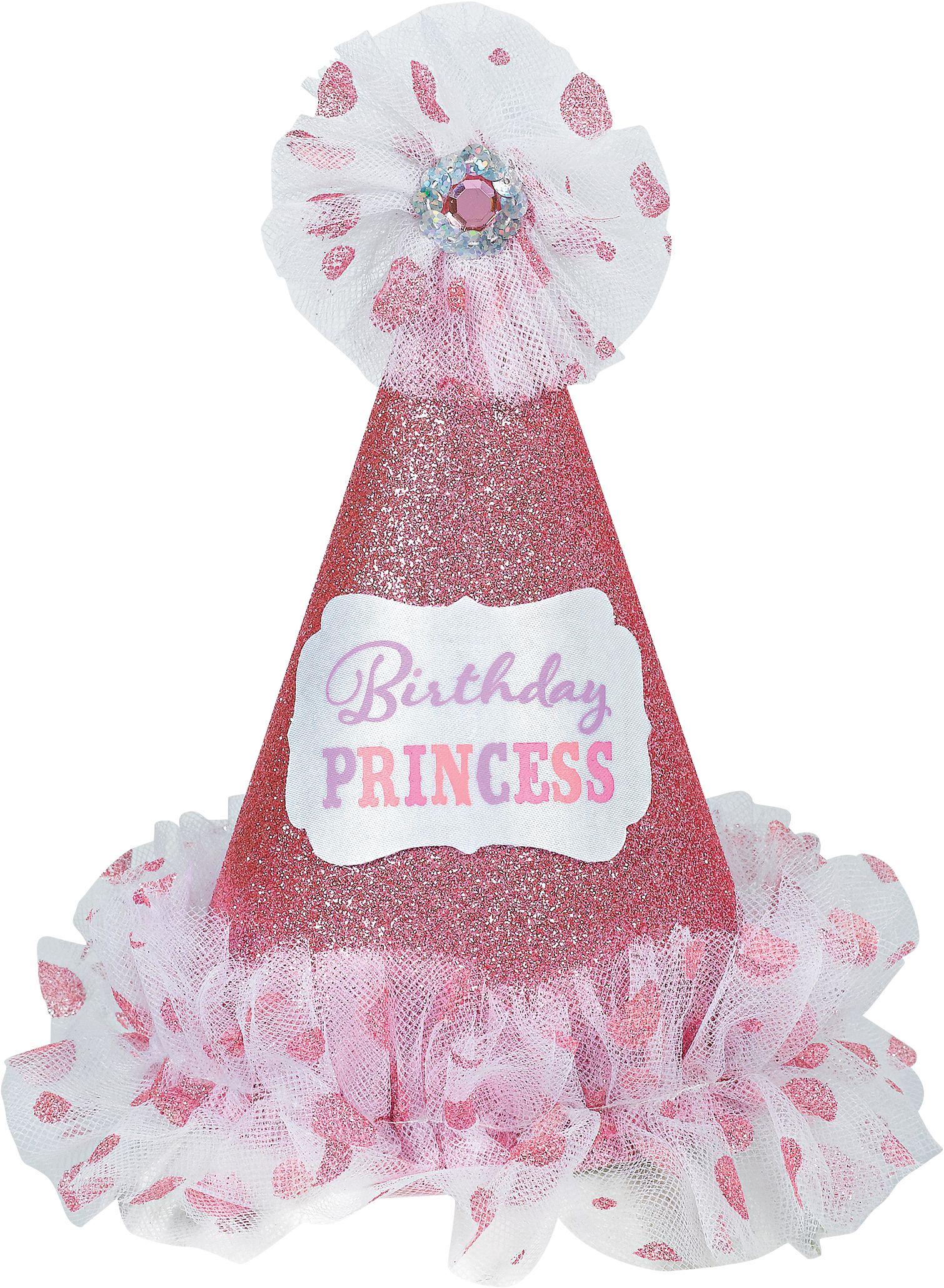 Pink Glitter Birthday Princess Party Hat | Party City
