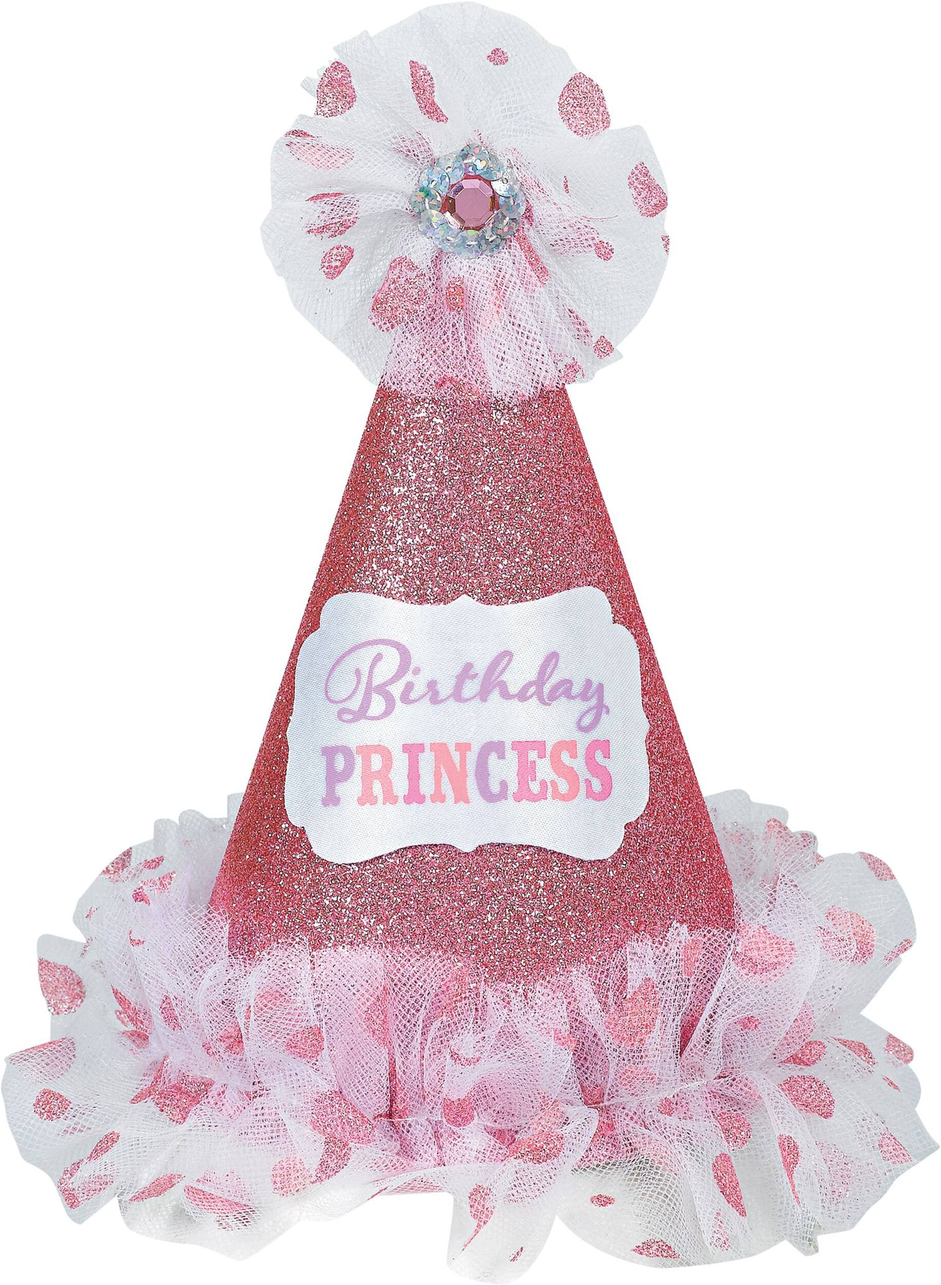 Pink Glitter Birthday Princess Party Hat | Party City