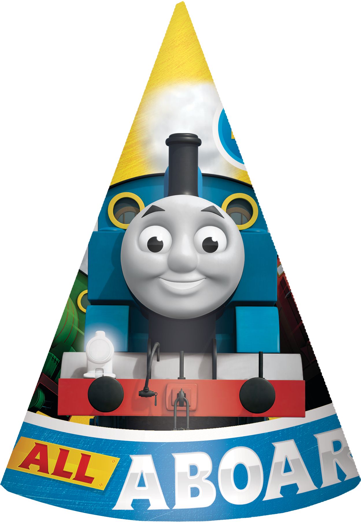 Thomas & Friends "All Aboard" Cone Party Hats, Multi-Coloured, One Size ...