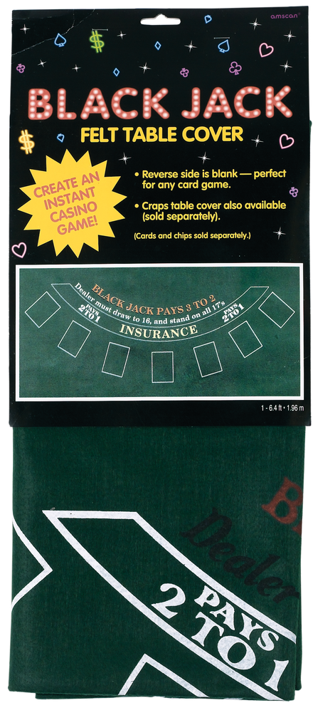 Blackjack Table Cover | Party City