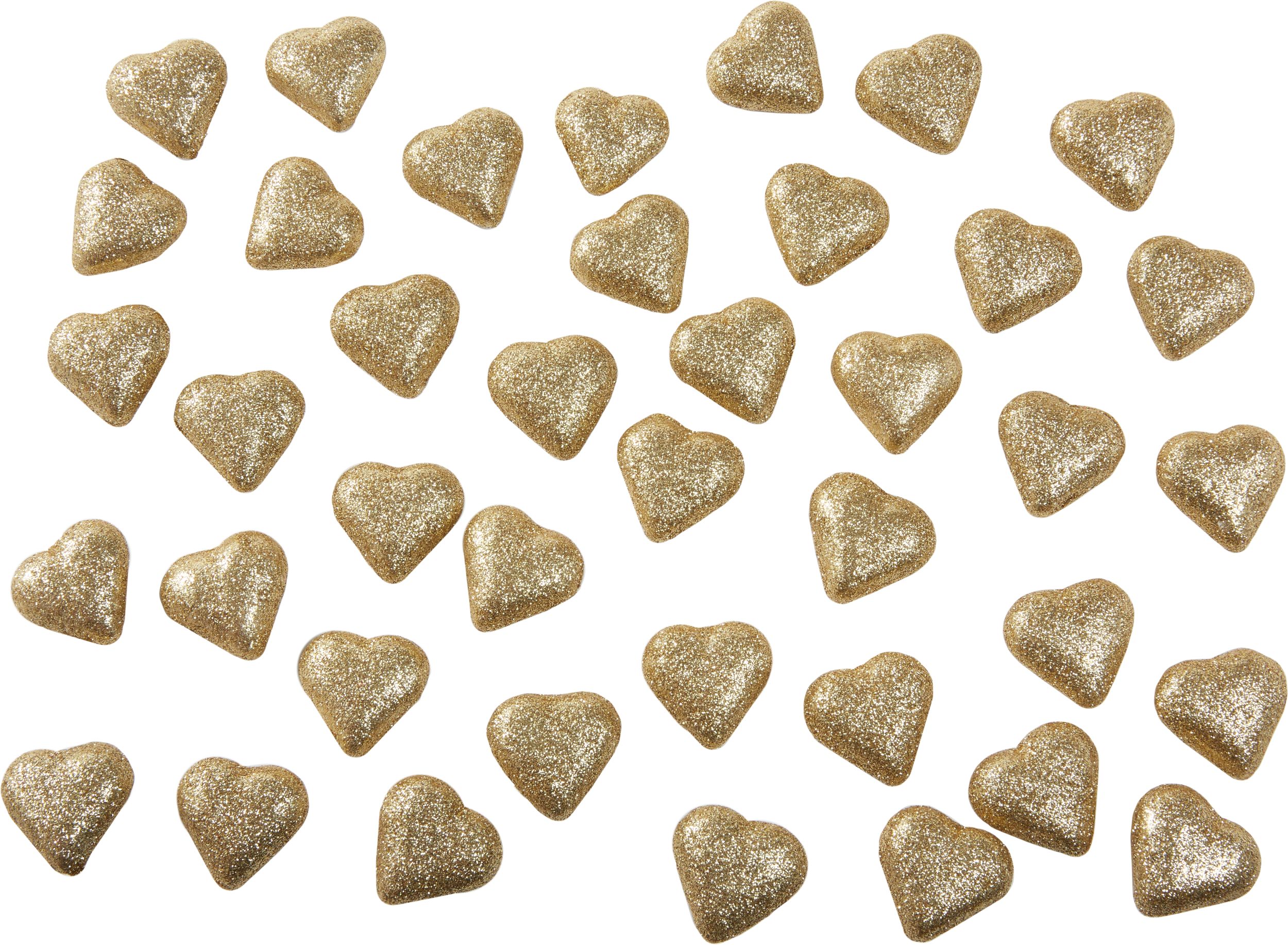 Hearts Confetti Table Scatter Decoration, Gold, 40-pk, for Wedding ...