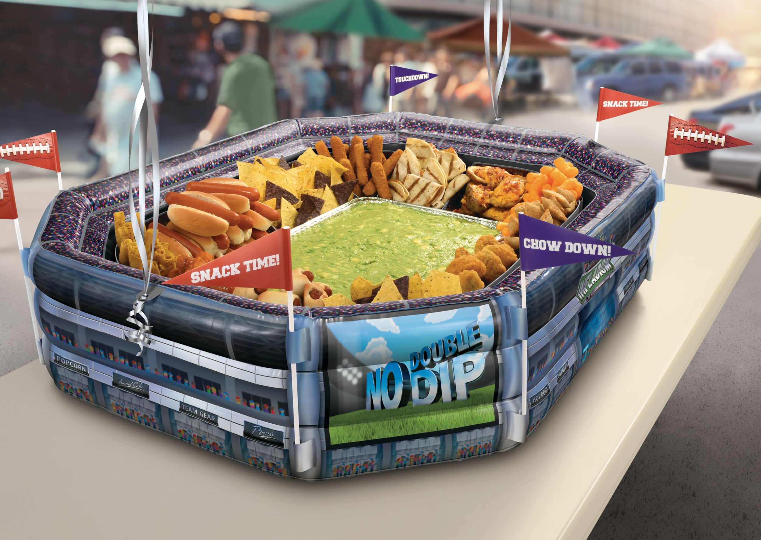 Infladium Inflatable Snack Stadium, Blue, 38-in, for Sports Party ...