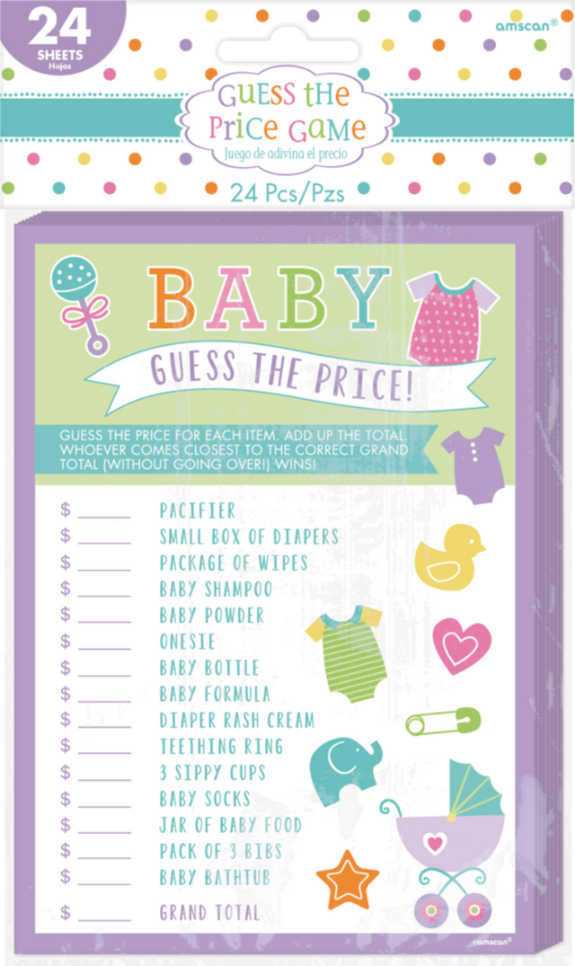 Guess the Price Baby Shower Game | Party City