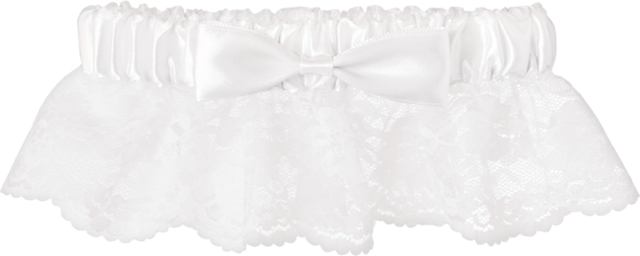 Bridal Flirty Lace Bow Garter White One Size Wearable Accessory For