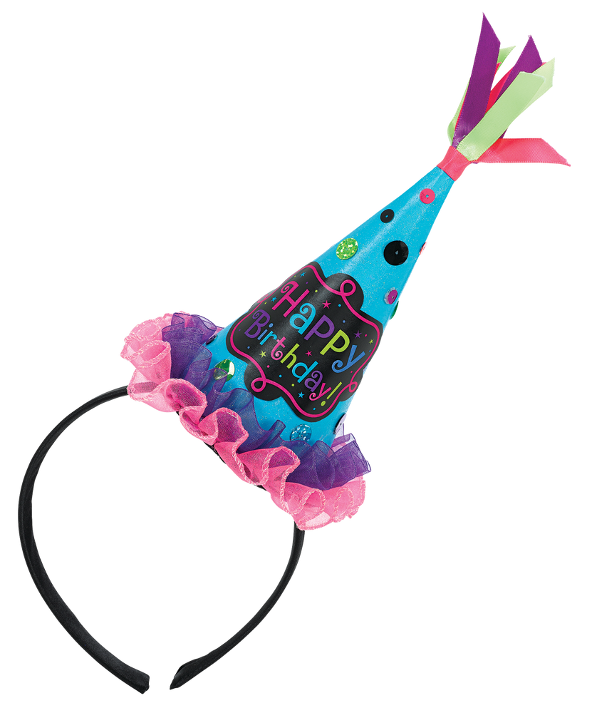 Bright Polka Dot Birthday Party Hat Headband | Party City