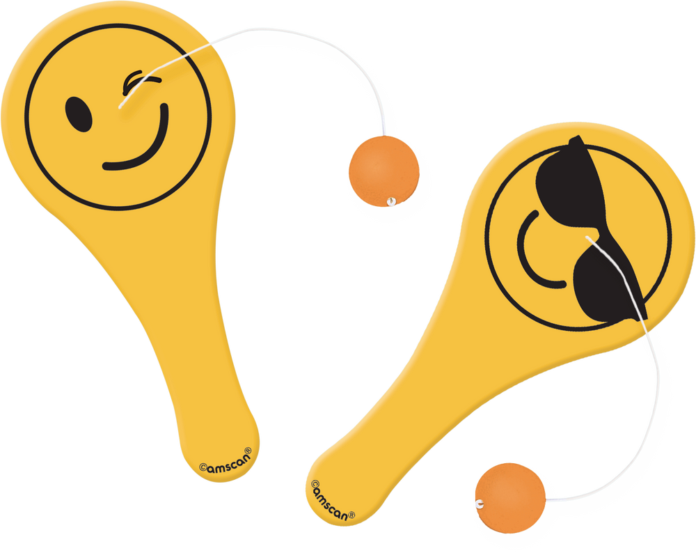 Smiley Paddle Balls for Birthday Party Favours, 12-pk | Party City