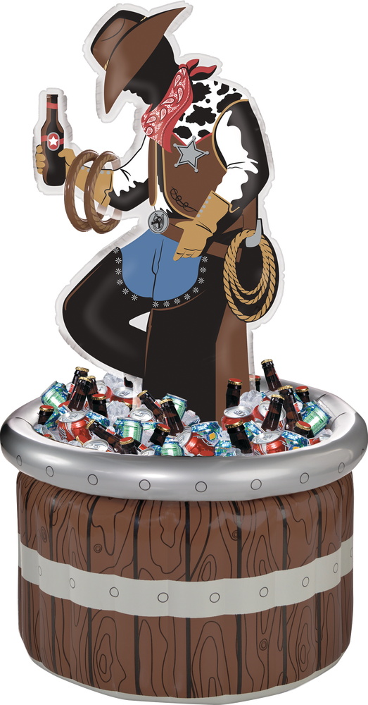 Inflatable Ring Toss Cowboy Cooler | Party City